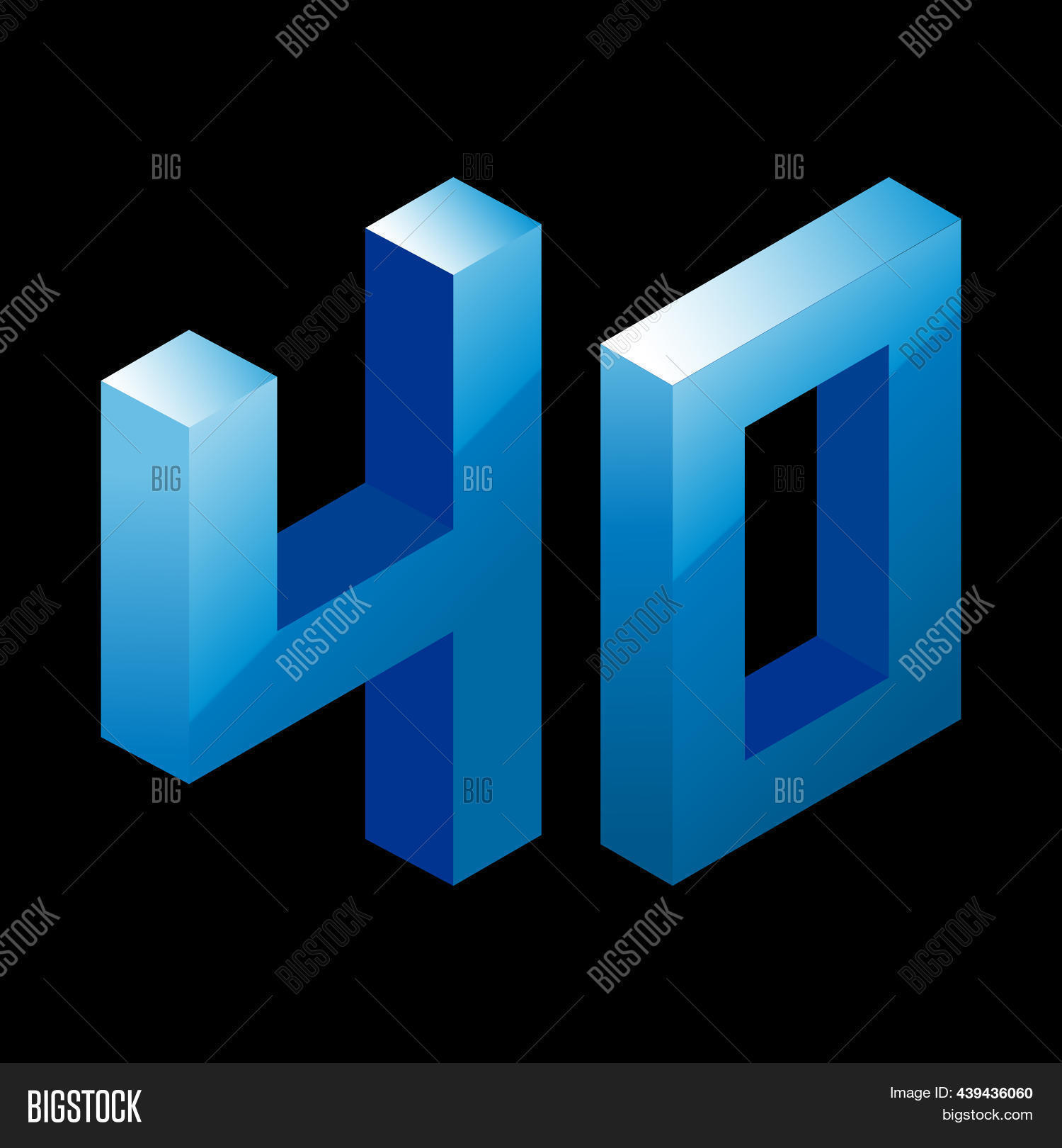 Gradient Blue Number Image & Photo (Free Trial) | Bigstock