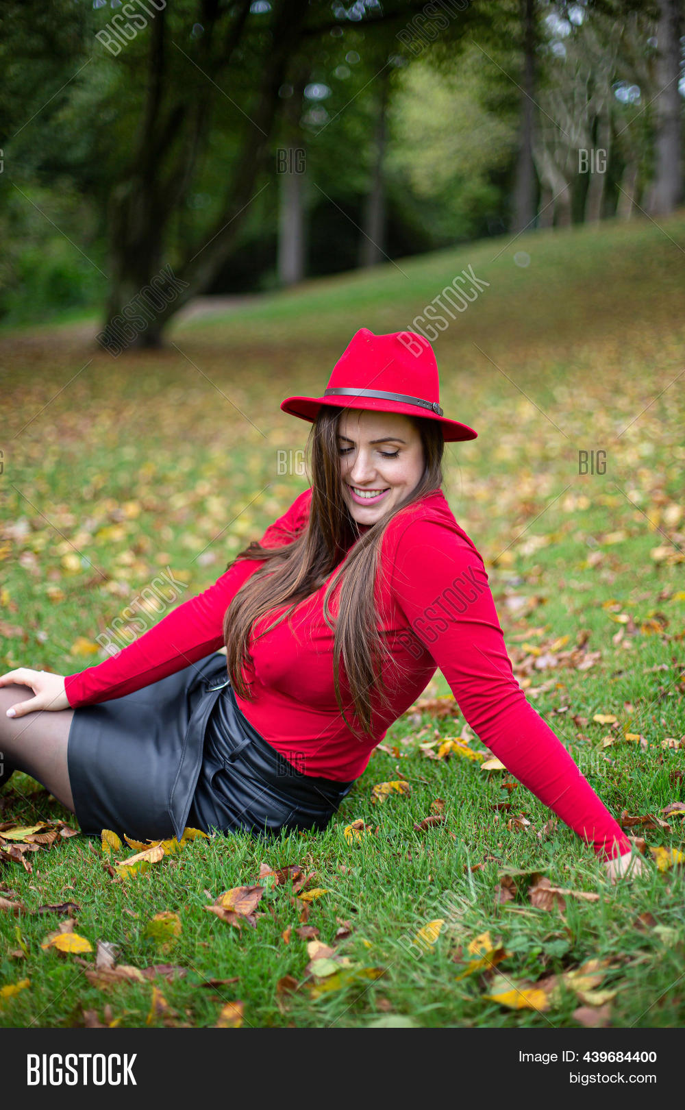 Looking Down Smiling Image & Photo (Free Trial) | Bigstock