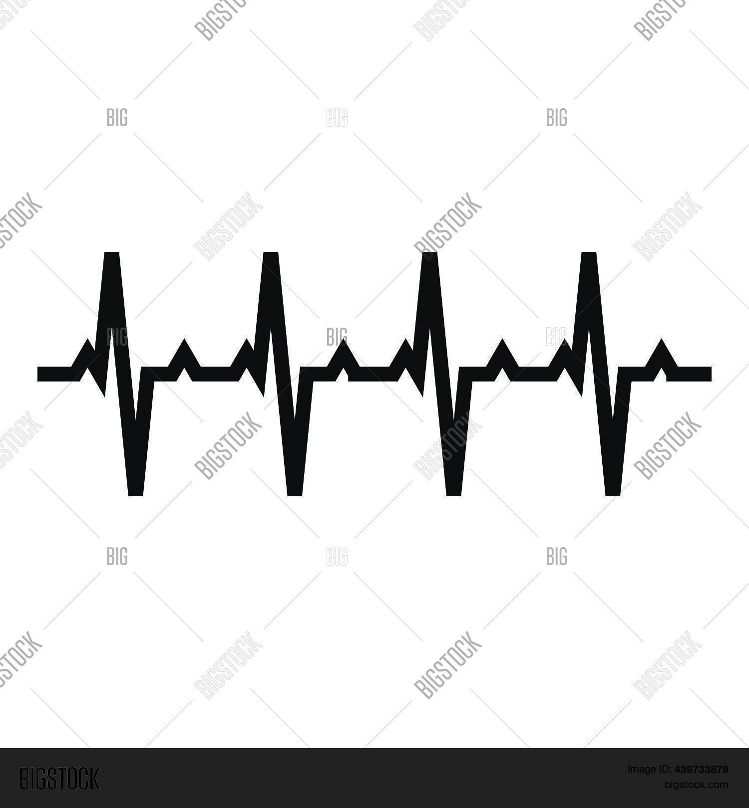 Pulse Graph Heart Vector & Photo (Free Trial) | Bigstock