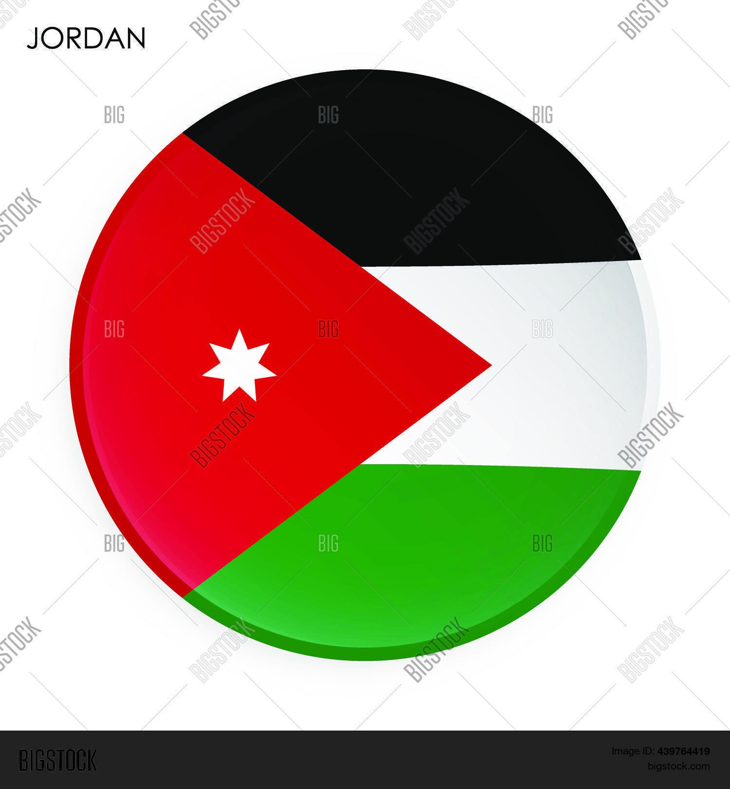 Jordan Flag Icon Vector & Photo (Free Trial) | Bigstock
