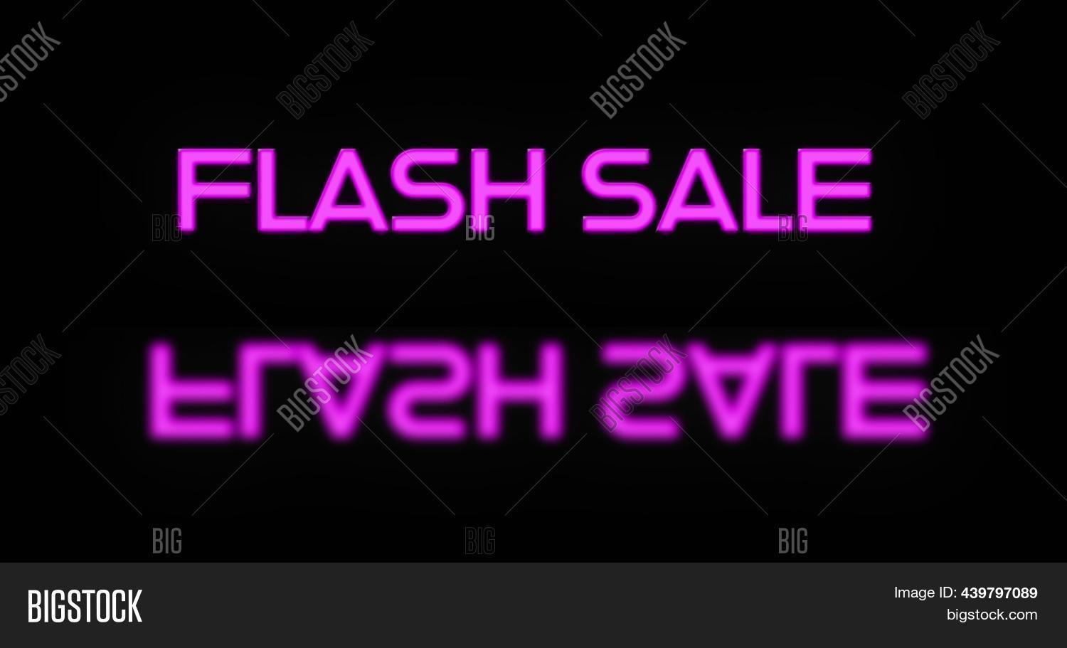 Pink Neon Flash Sale Image & Photo (Free Trial) | Bigstock