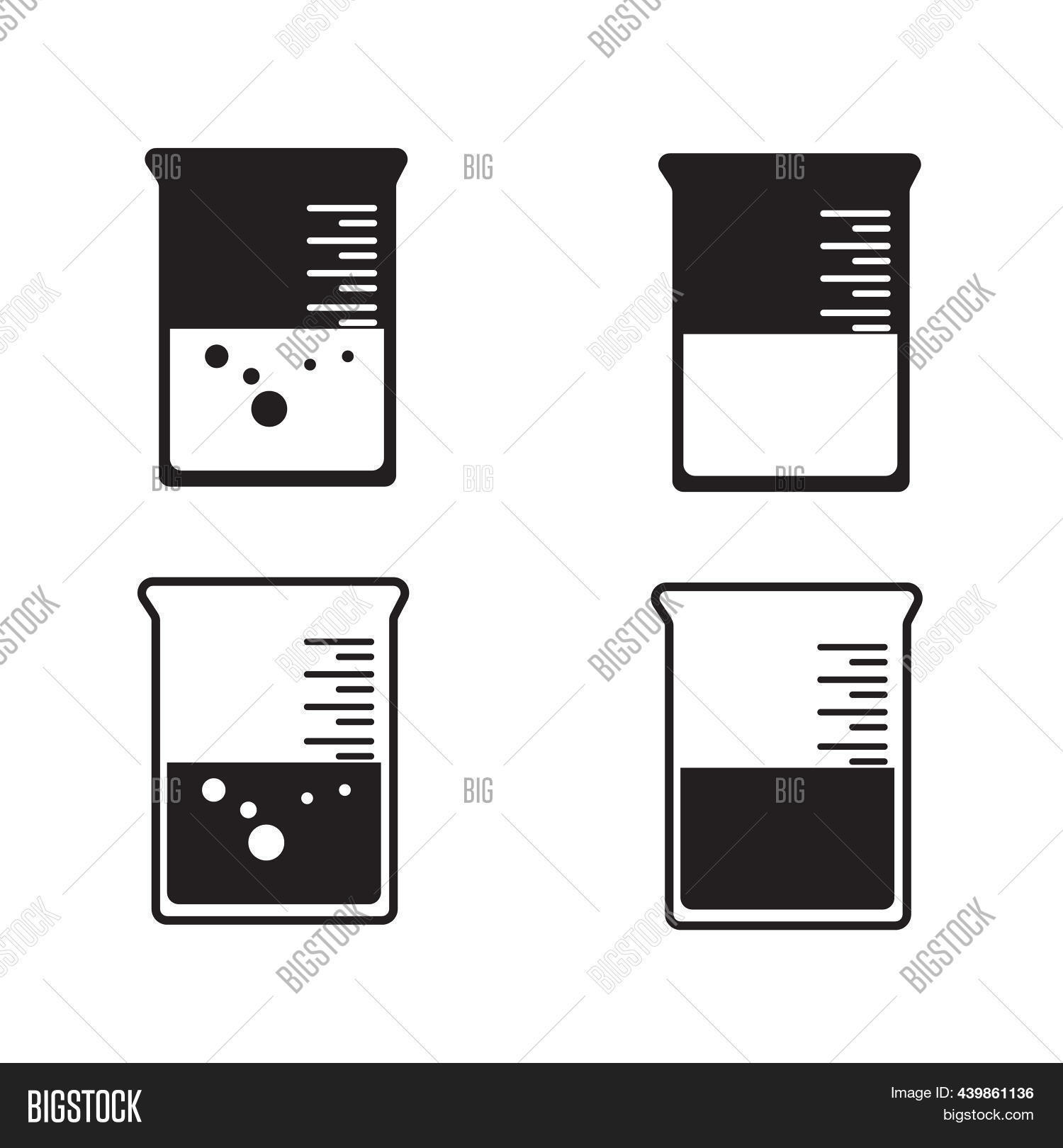 Beaker Lab Icon On Image & Photo (Free Trial) | Bigstock