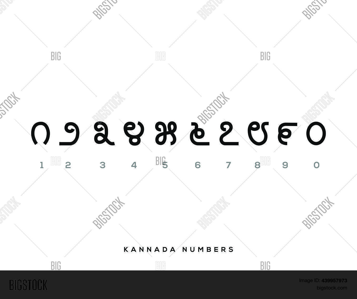 0 9 Kannada Numbers Vector & Photo (Free Trial) | Bigstock