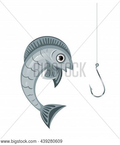 Cartoon Fish Hook. Vector & Photo (Free Trial) | Bigstock