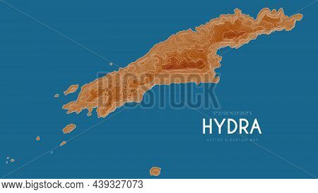 Topographic Map Hydra Vector & Photo (Free Trial) | Bigstock