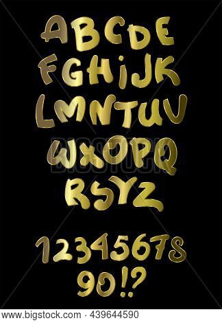 Gold Designer Font On Vector & Photo (Free Trial) | Bigstock