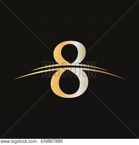 Initial Letter 8 Vector & Photo (Free Trial) | Bigstock