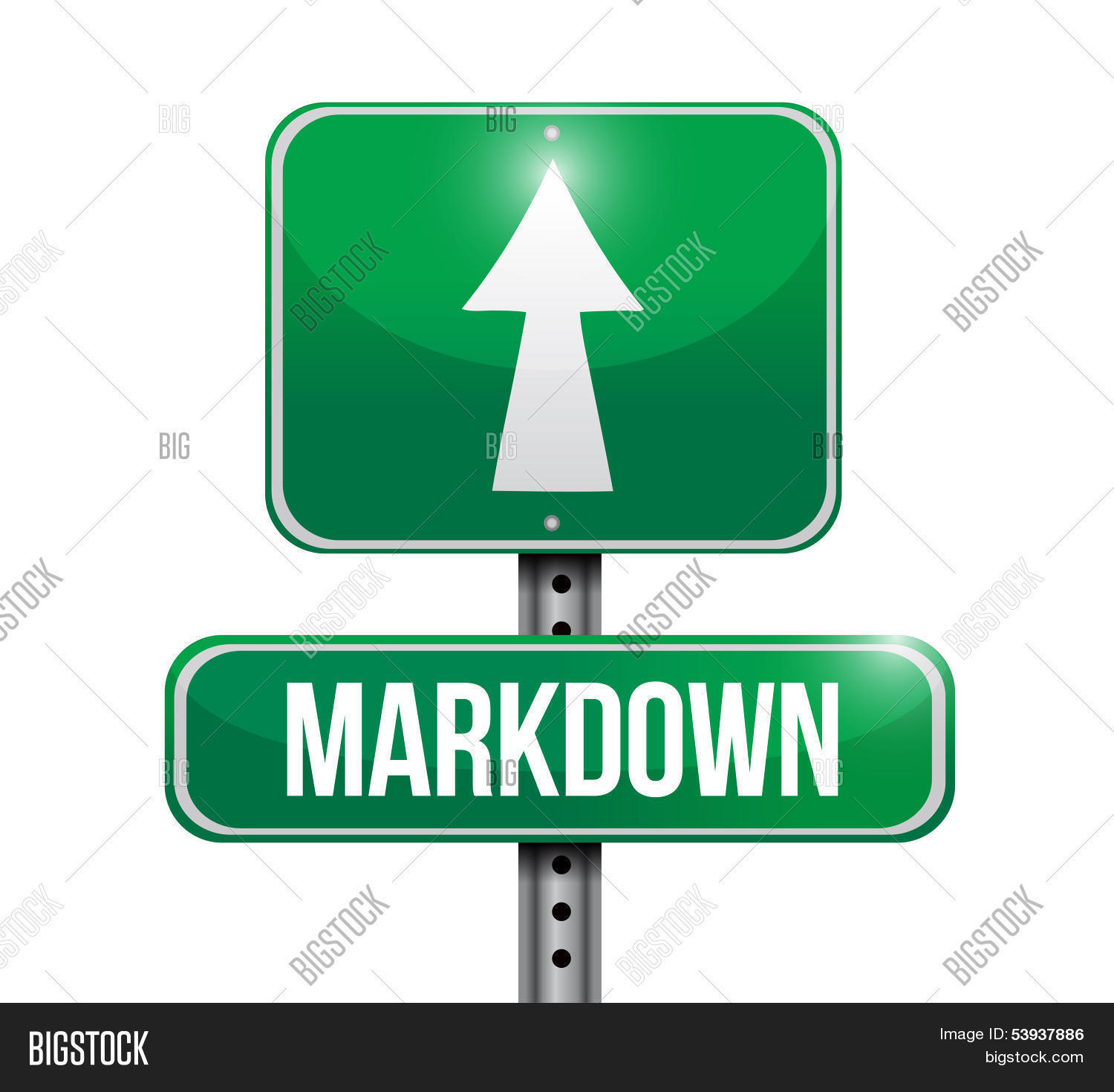 Markdown Road Sign Image & Photo (Free Trial) | Bigstock