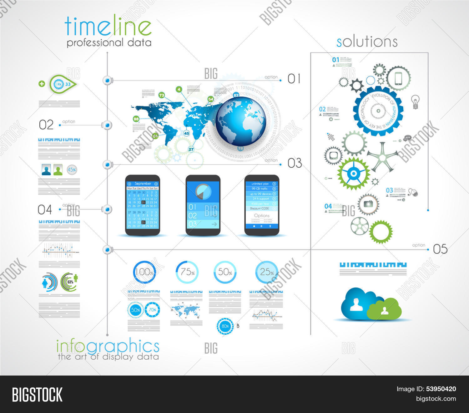 Timeline Design Vector & Photo (Free Trial) | Bigstock