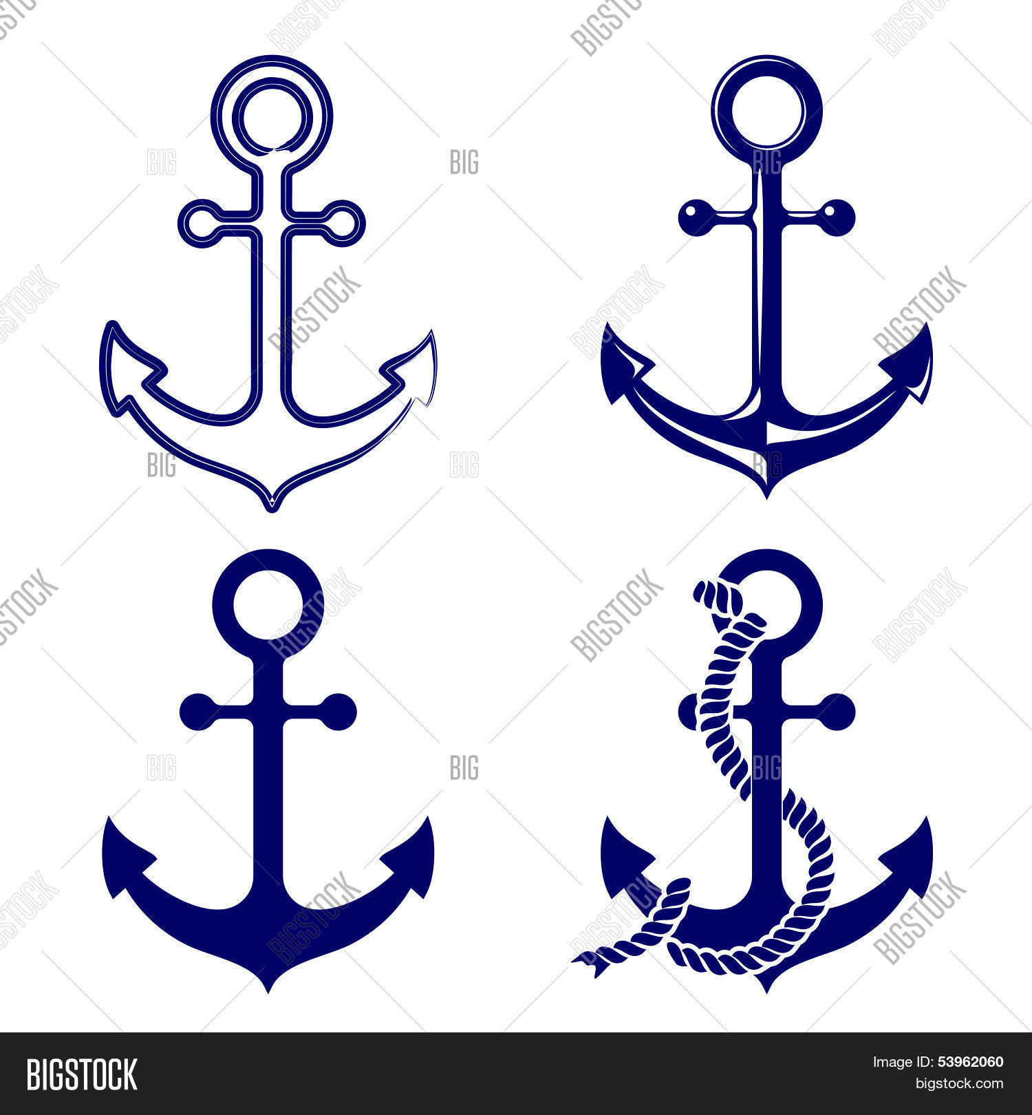 Anchor Symbols Set Vector & Photo (Free Trial) | Bigstock