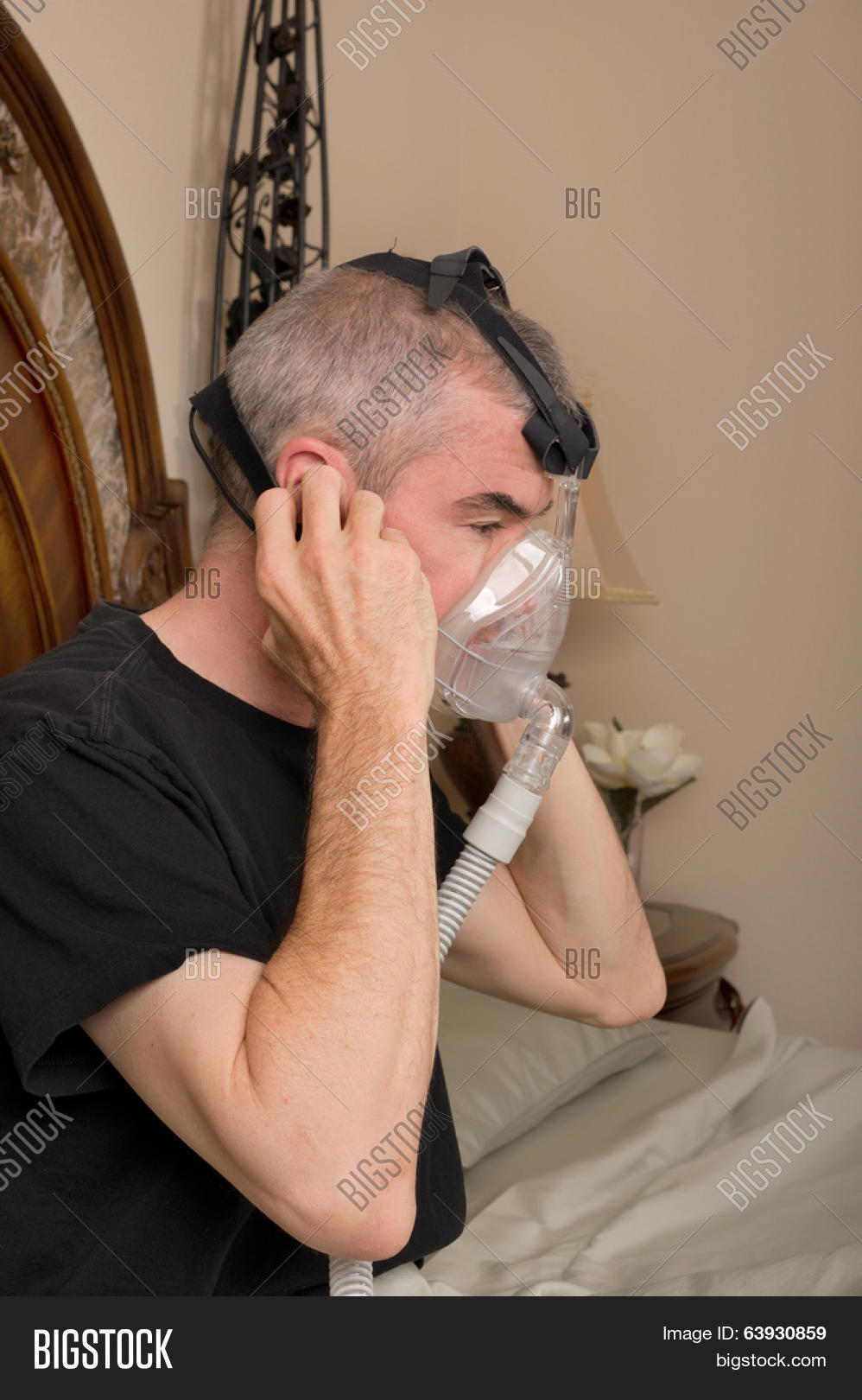 Man Wearing His CPAP Image & Photo (Free Trial) | Bigstock