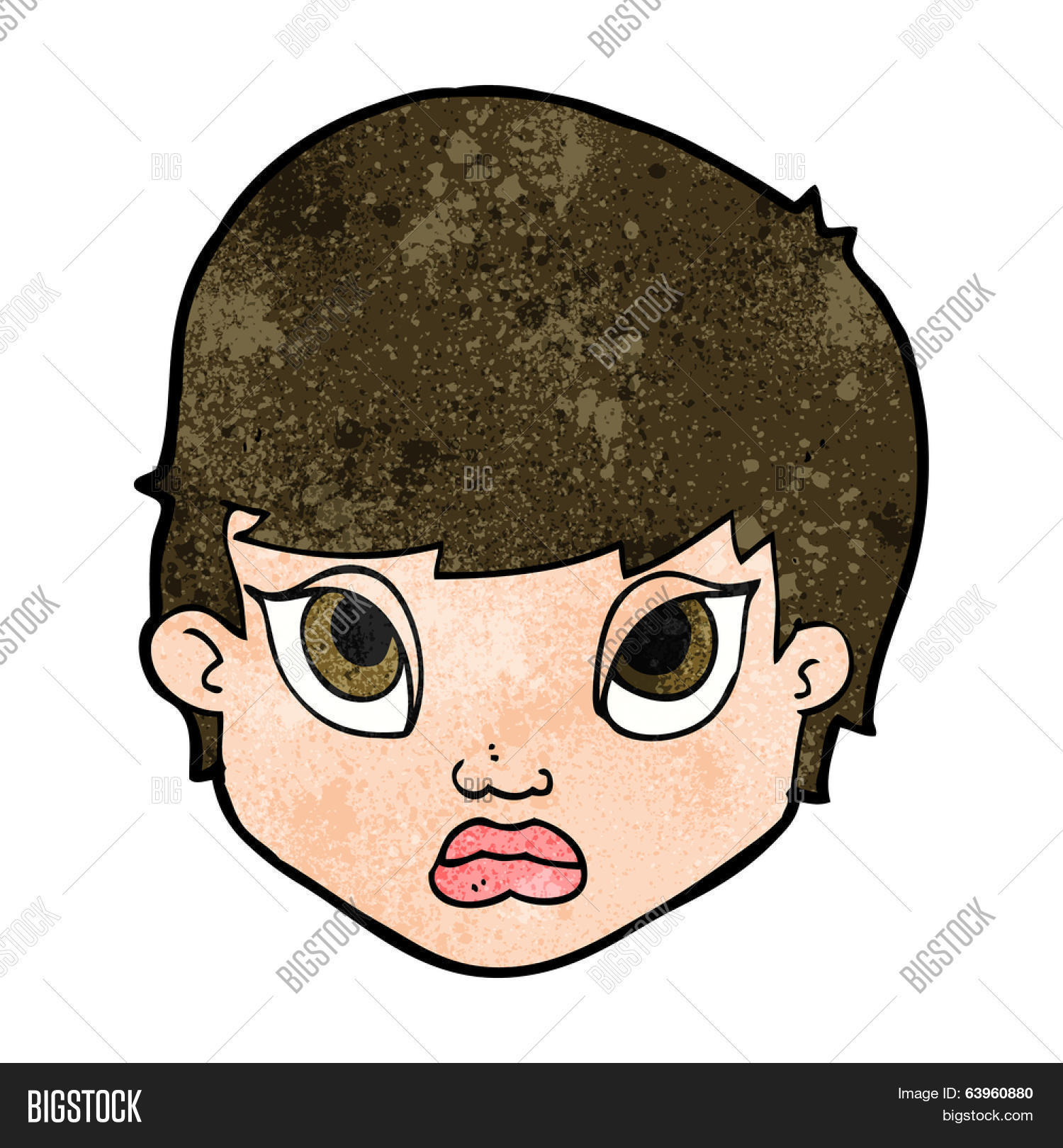 Cartoon Sulking Woman Vector & Photo (Free Trial) | Bigstock
