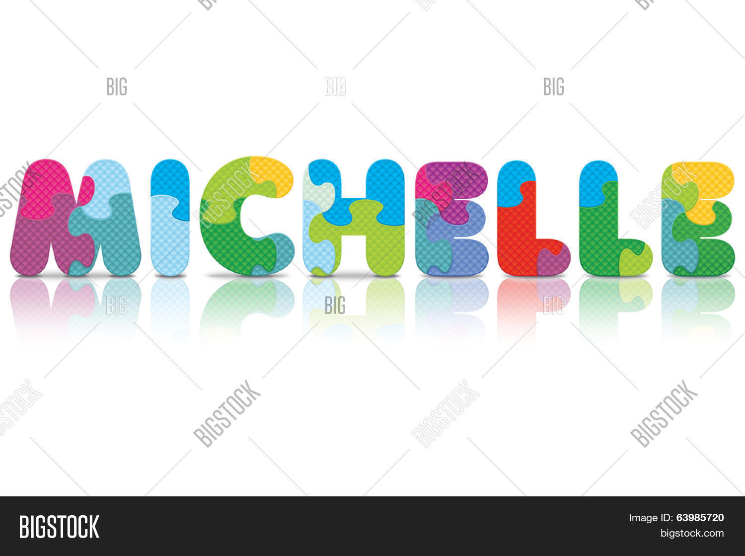 MICHELLE Written Vector & Photo (Free Trial) | Bigstock