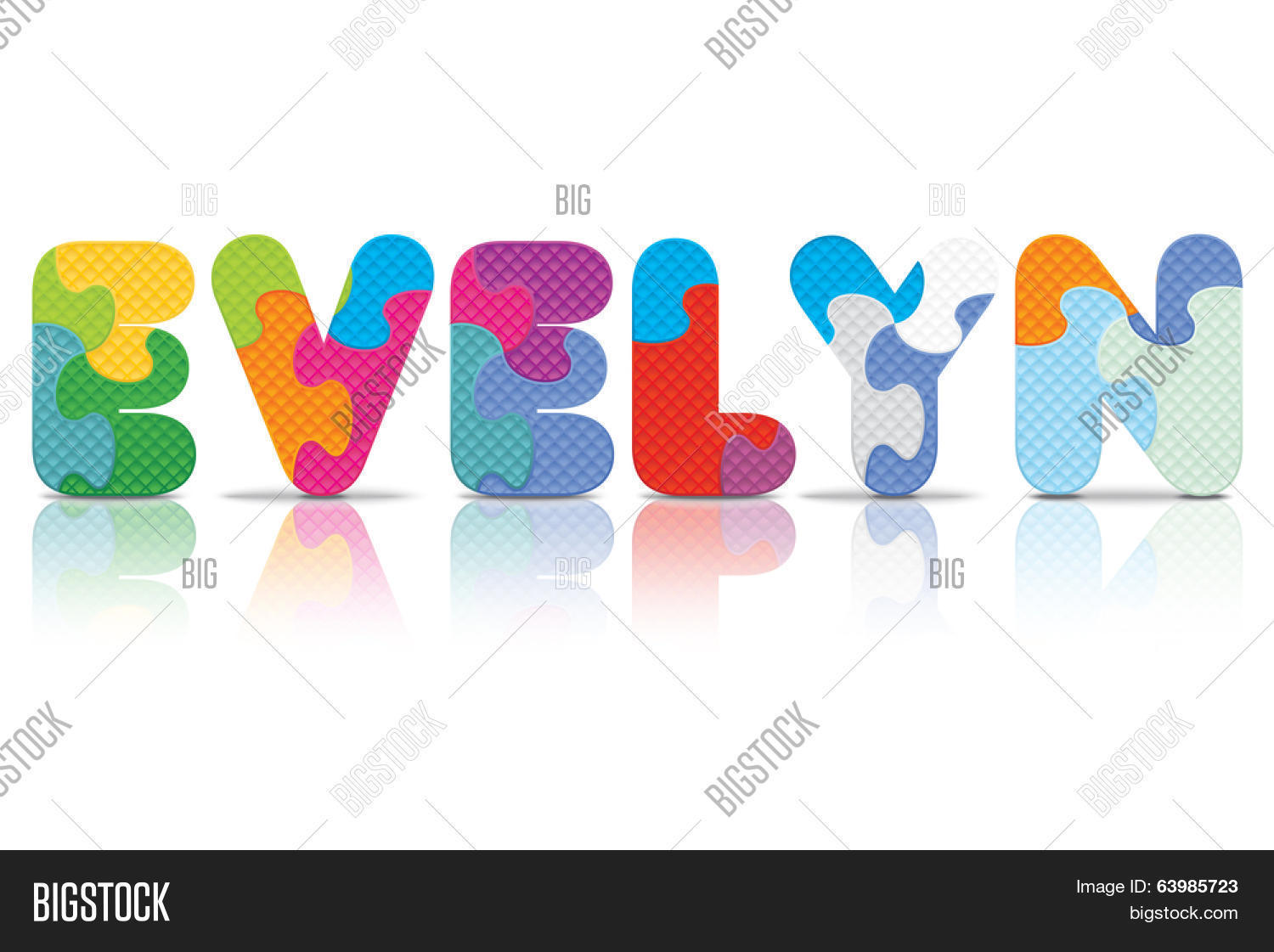 EVELYN Written Vector & Photo (Free Trial) | Bigstock