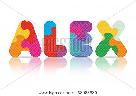 ALEX Written Alphabet Vector & Photo (Free Trial) | Bigstock