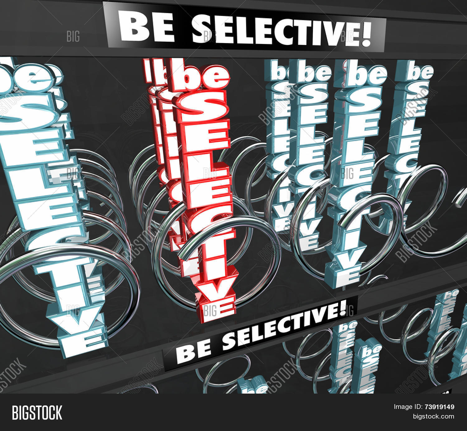 Be Selective Words 3d Image & Photo (Free Trial) | Bigstock