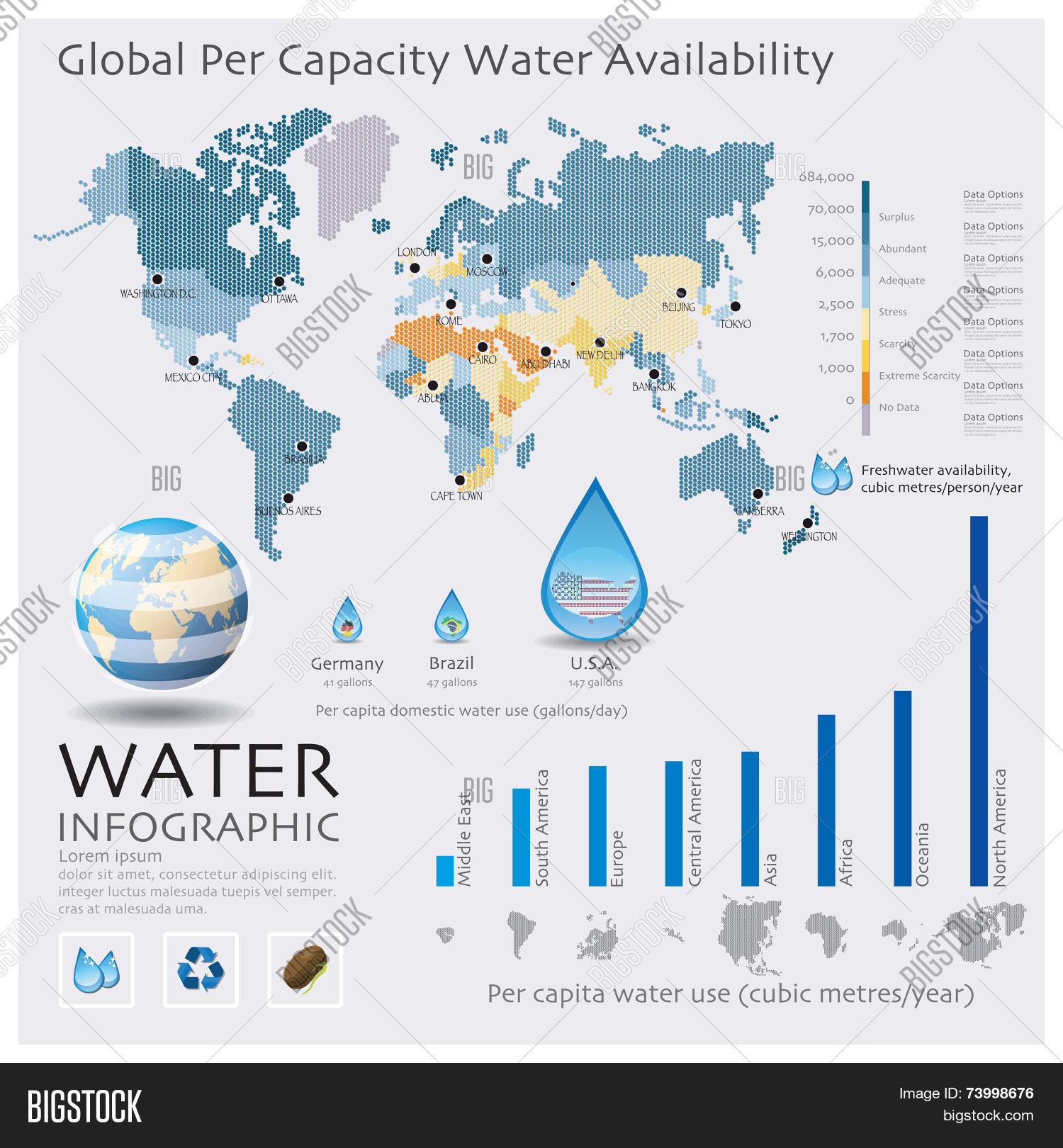 World Map Water Vector & Photo (Free Trial) | Bigstock