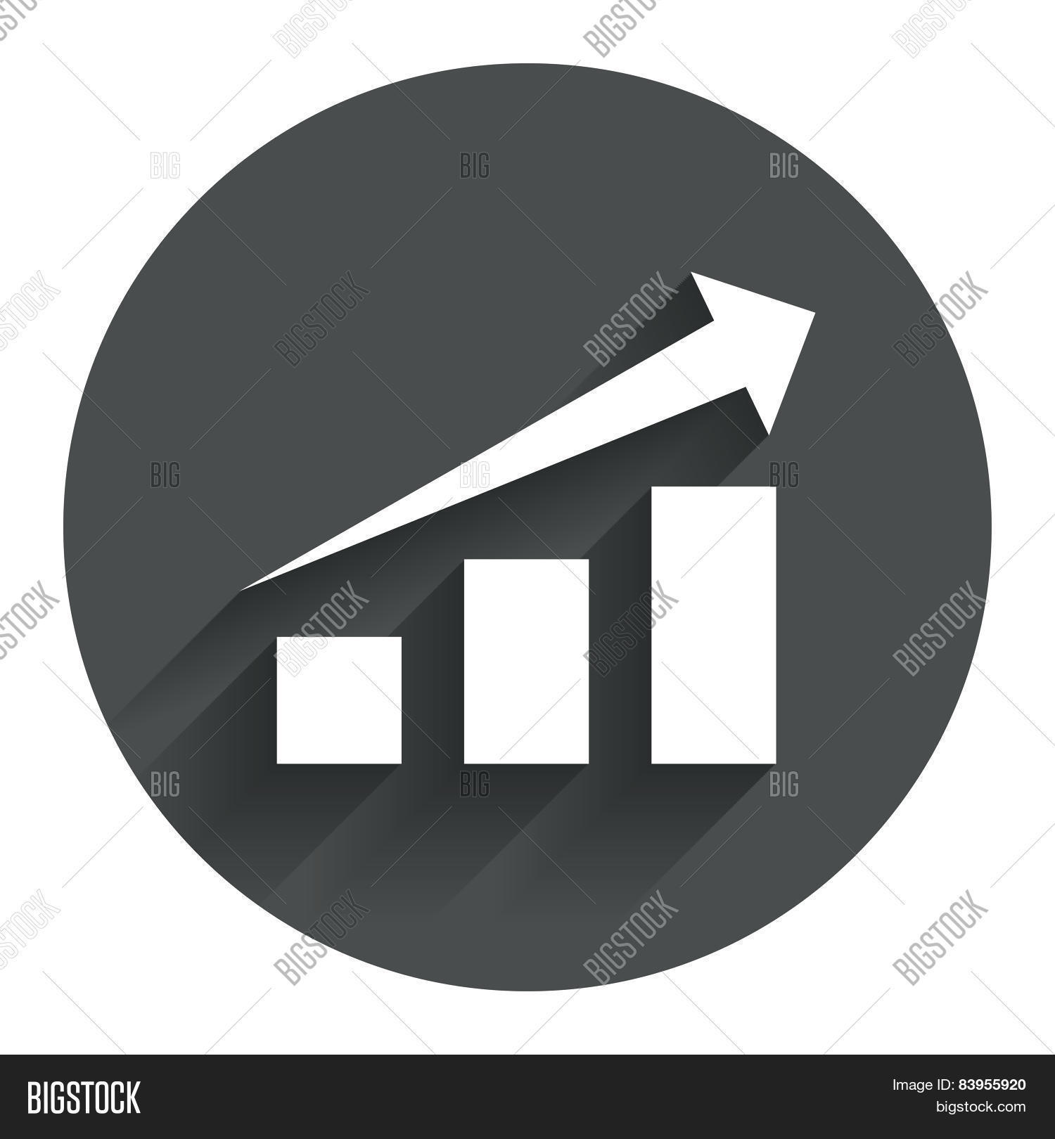 Chart Arrow Sign. Vector & Photo (Free Trial) | Bigstock