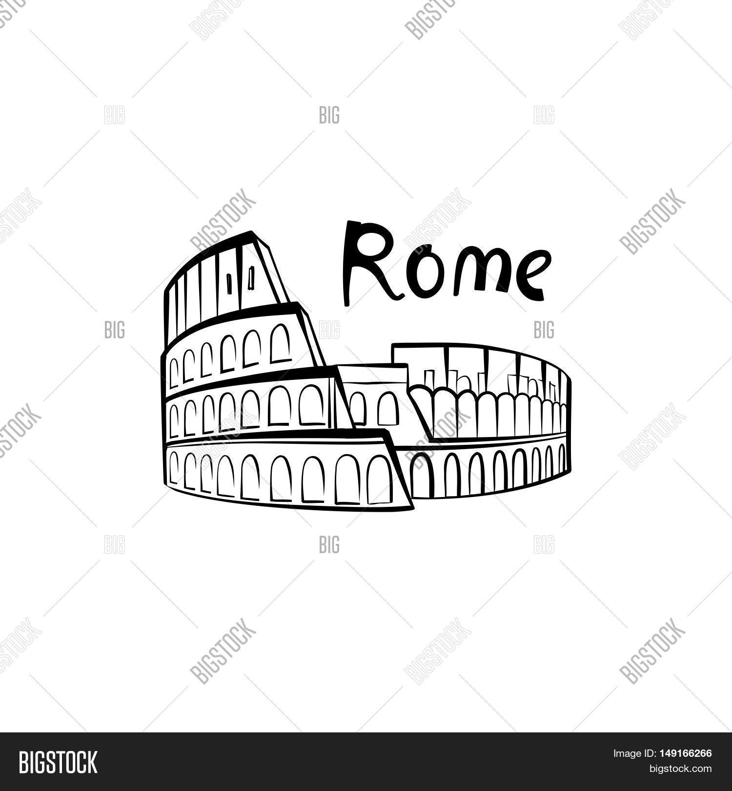 Rome Colosseum Sign. Vector & Photo (Free Trial) | Bigstock