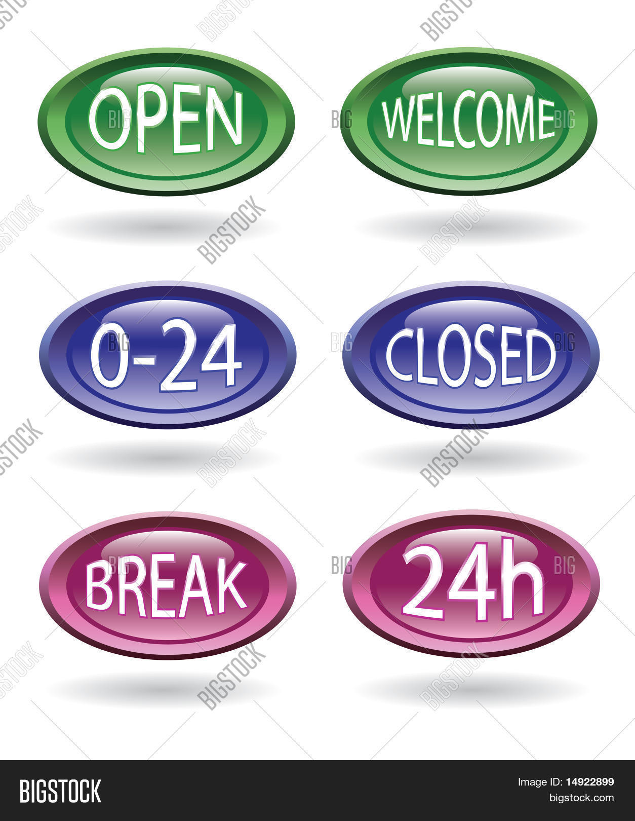 Set Store Signs Vector & Photo (Free Trial) | Bigstock
