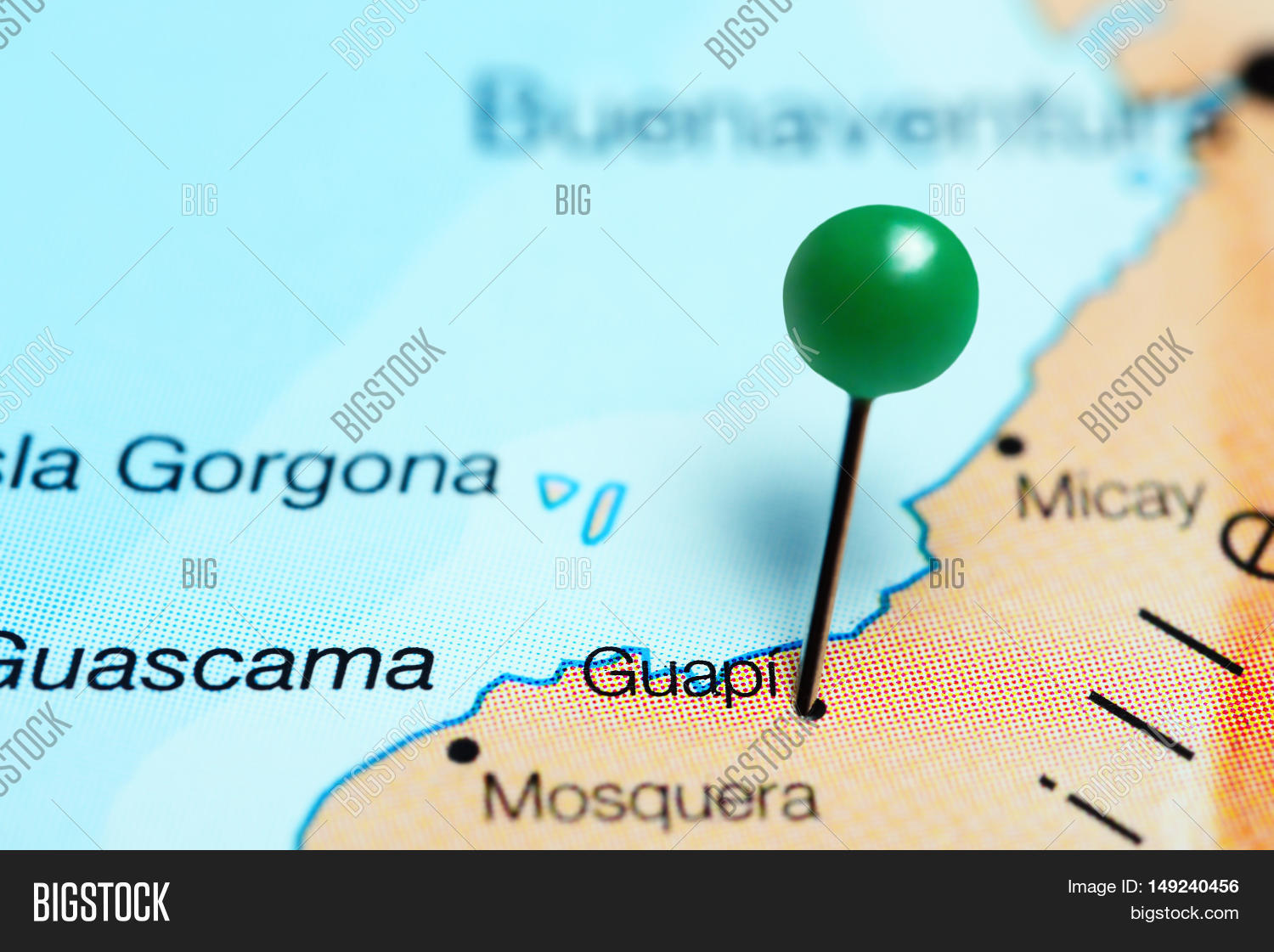 Guapi Pinned On Map Image & Photo (Free Trial) | Bigstock