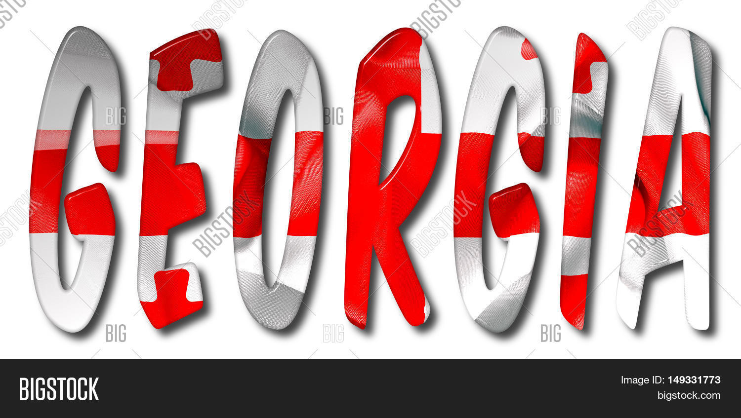 Georgia Word 3D Image & Photo (Free Trial) | Bigstock