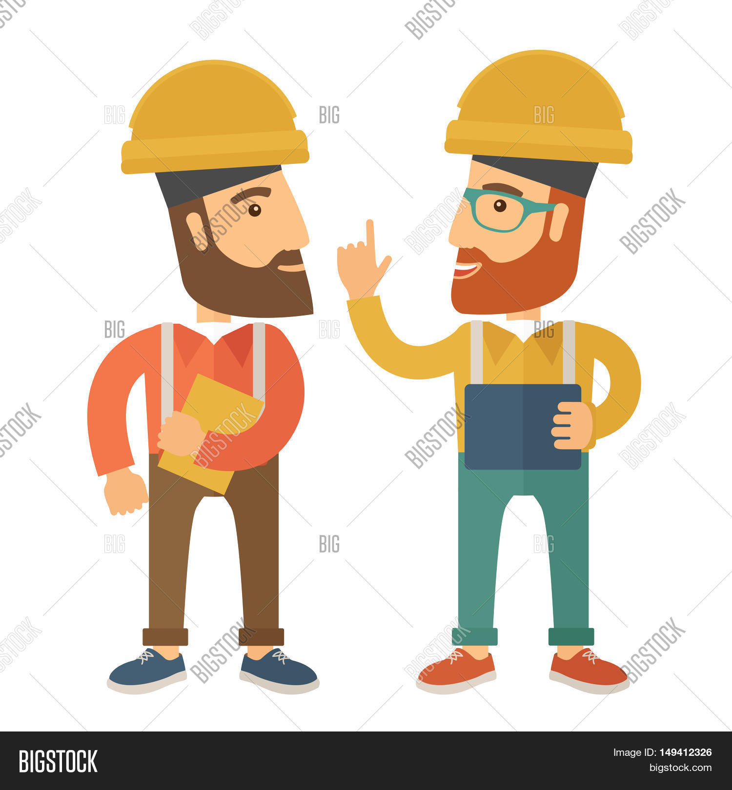 Two Workers Wearing Image & Photo (Free Trial) | Bigstock