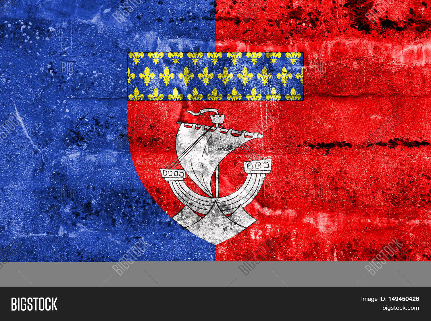 Flag Paris Coat Arms ( Image & Photo (Free Trial) | Bigstock