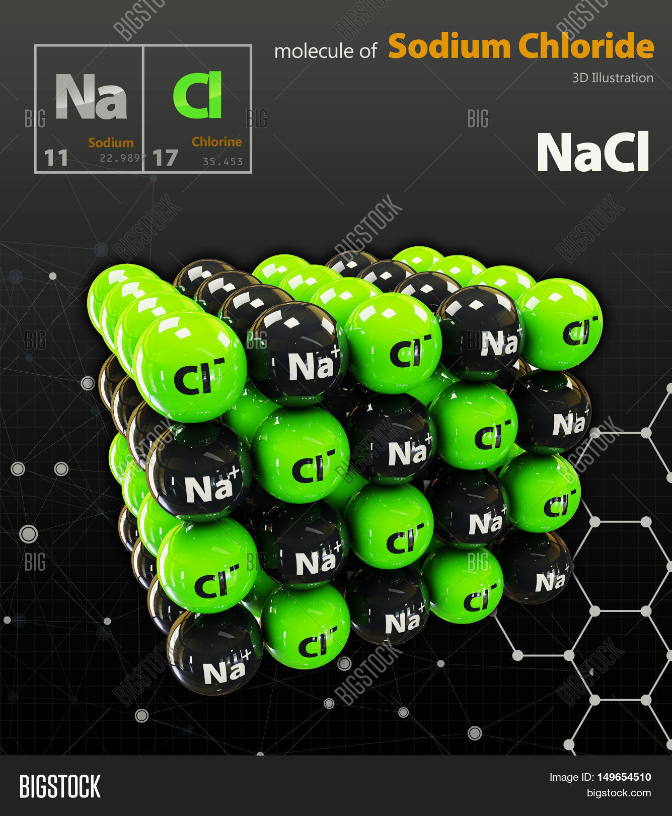 Illustration Sodium Chloride Image & Photo | Bigstock