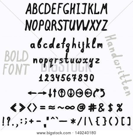 Bold Handwritten Font Vector & Photo (Free Trial) | Bigstock