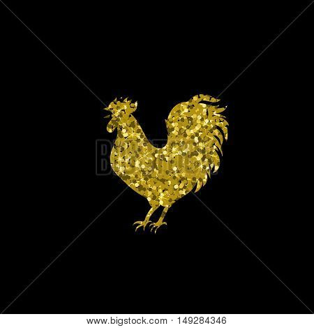 Gold Glitter Rooster Vector & Photo (Free Trial) | Bigstock