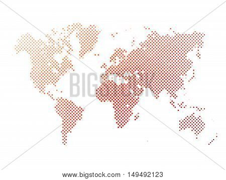 World Map Red Dots On Vector & Photo (Free Trial) | Bigstock