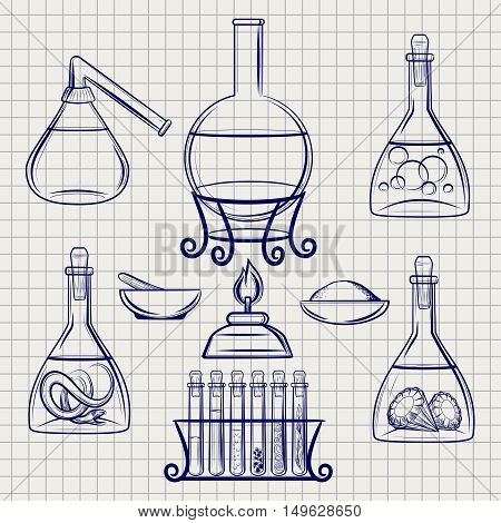 Sketch Science Lab Vector & Photo (Free Trial) | Bigstock