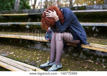 Crying Woman Sitting Image & Photo (Free Trial) | Bigstock