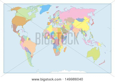 High Detail World Map Vector & Photo (Free Trial) | Bigstock