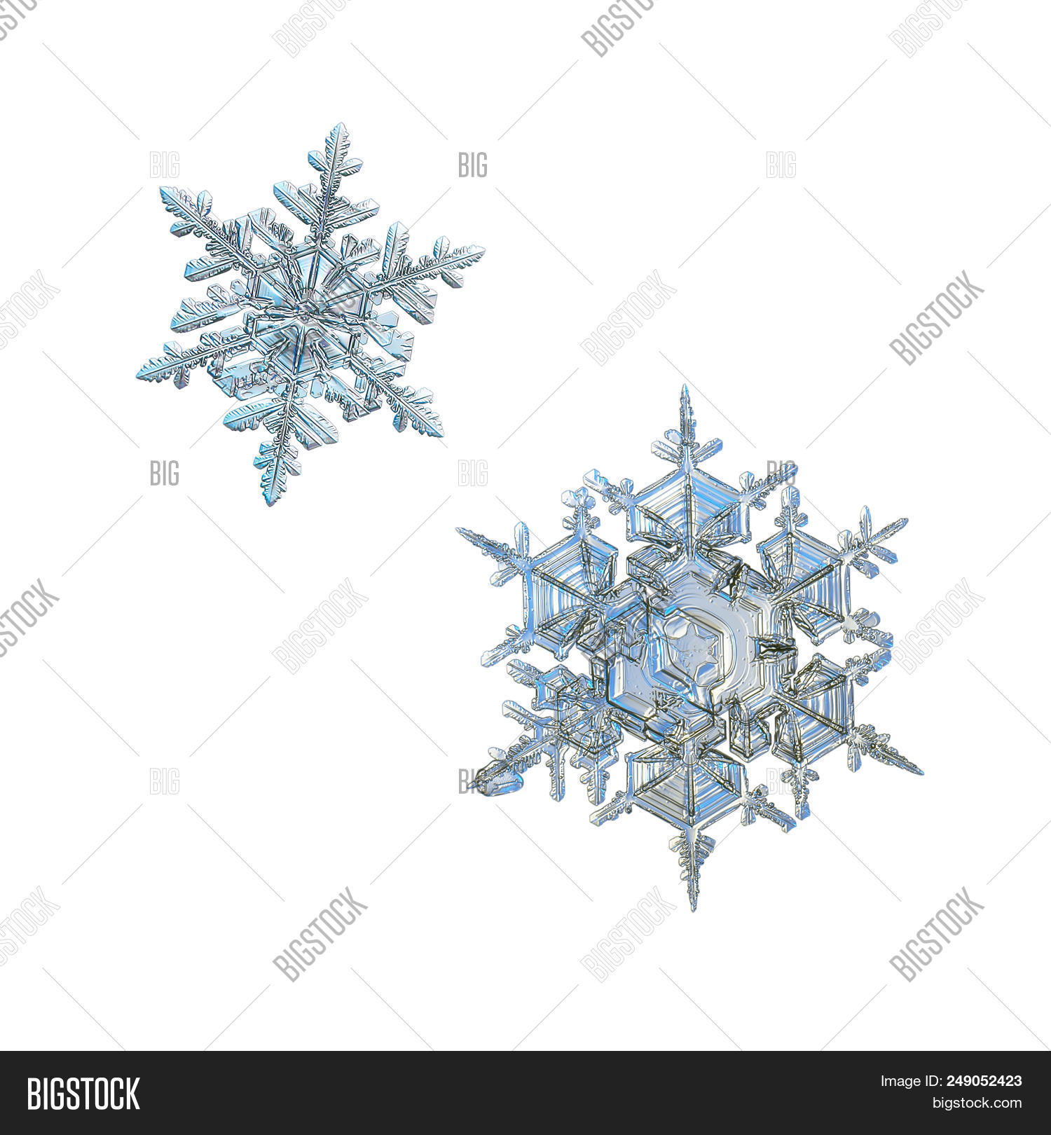 Two Snowflakes Image & Photo (Free Trial) | Bigstock