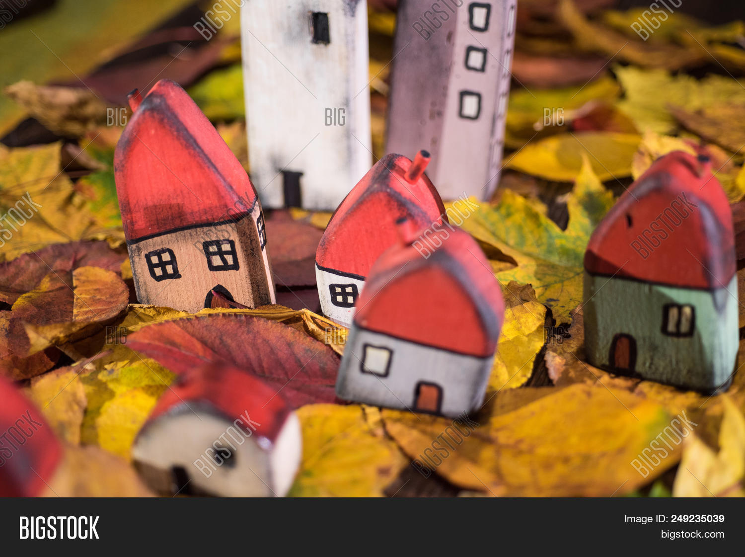 Painted Toy Houses On Image & Photo (Free Trial) | Bigstock