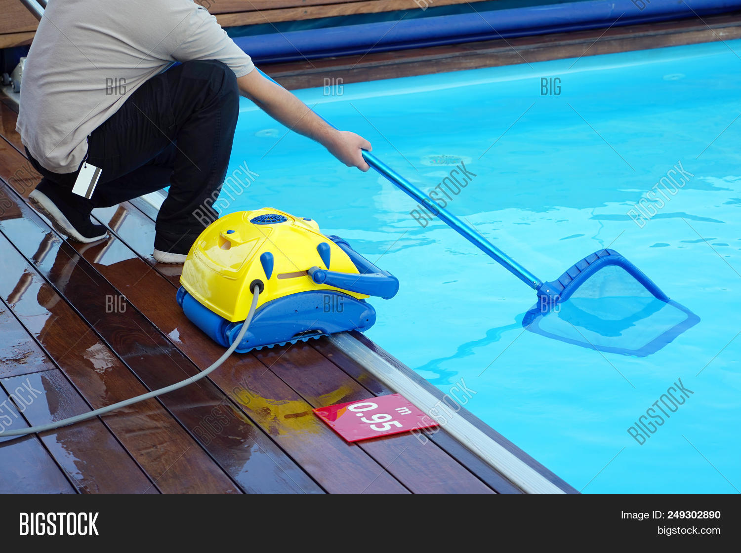 Pool Cleaner During Image & Photo (Free Trial) | Bigstock