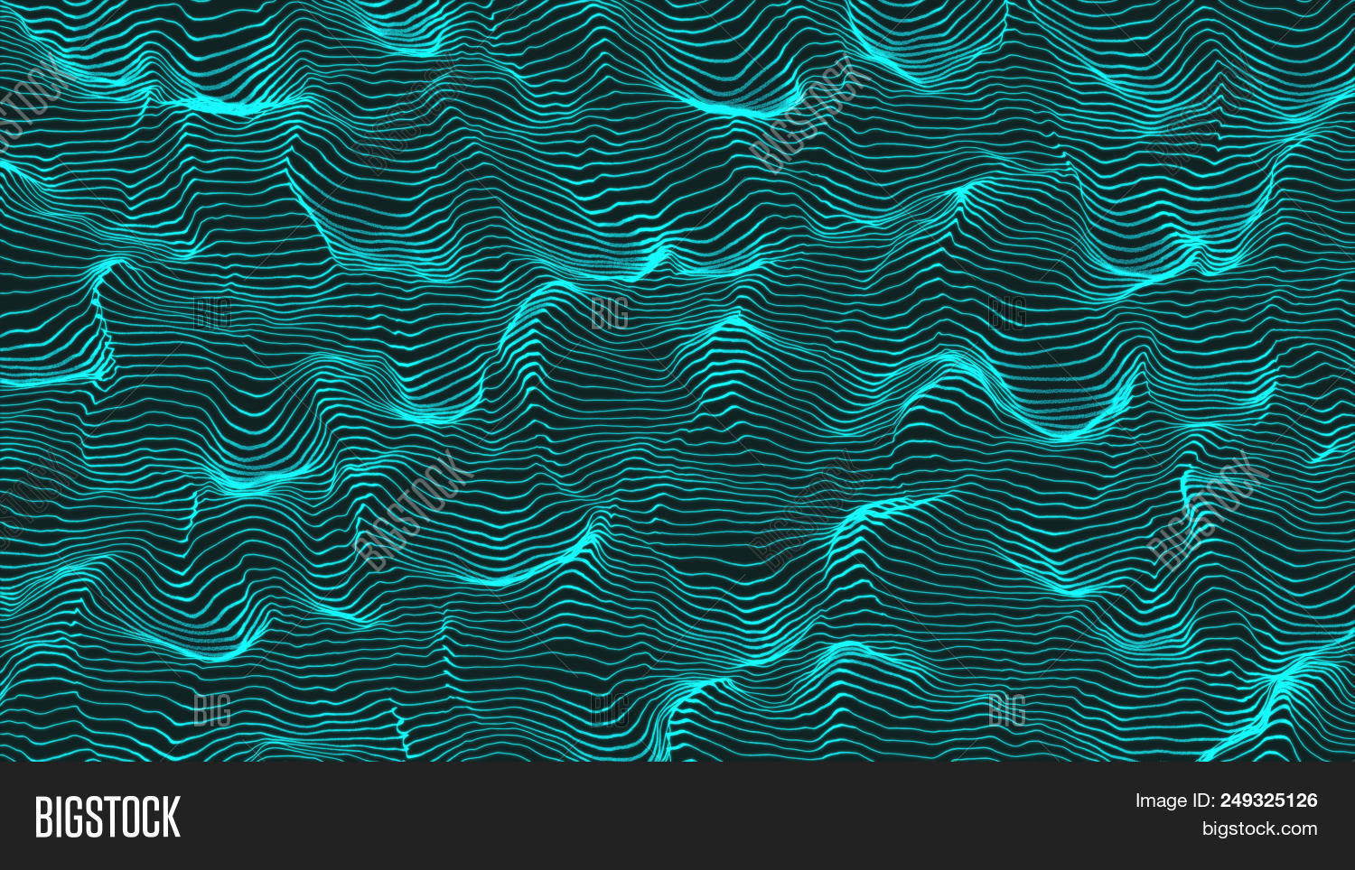 Blue Green Waves On Image & Photo (Free Trial) | Bigstock