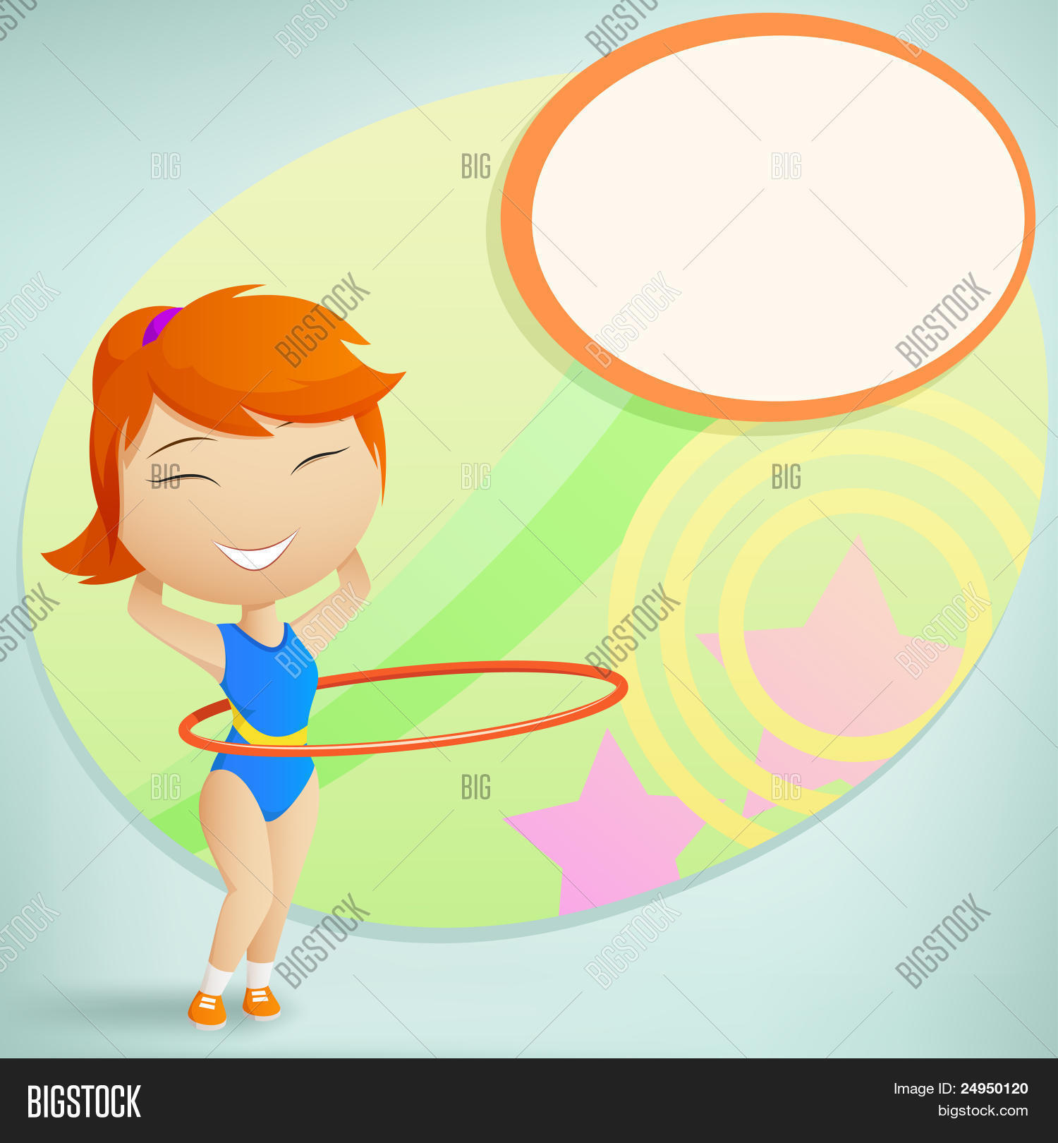 Girl Gymnast Red Hula Vector And Photo Free Trial Bigstock