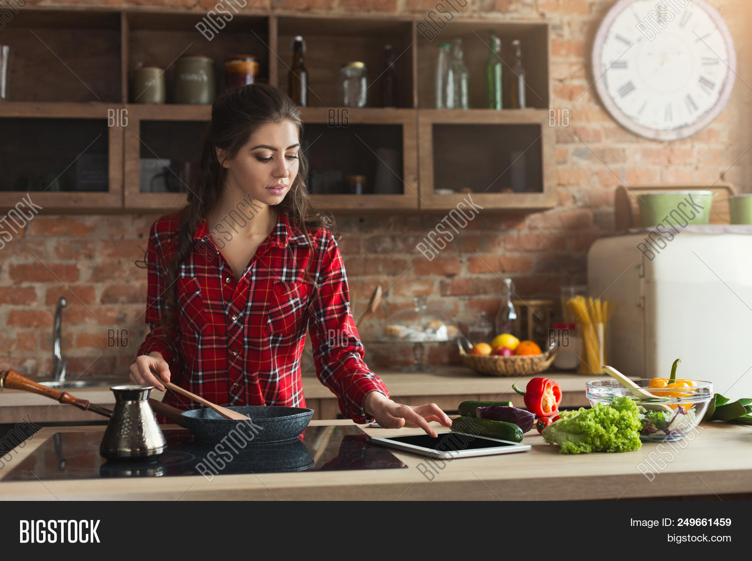 Happy Woman Cooking Image & Photo (Free Trial) | Bigstock