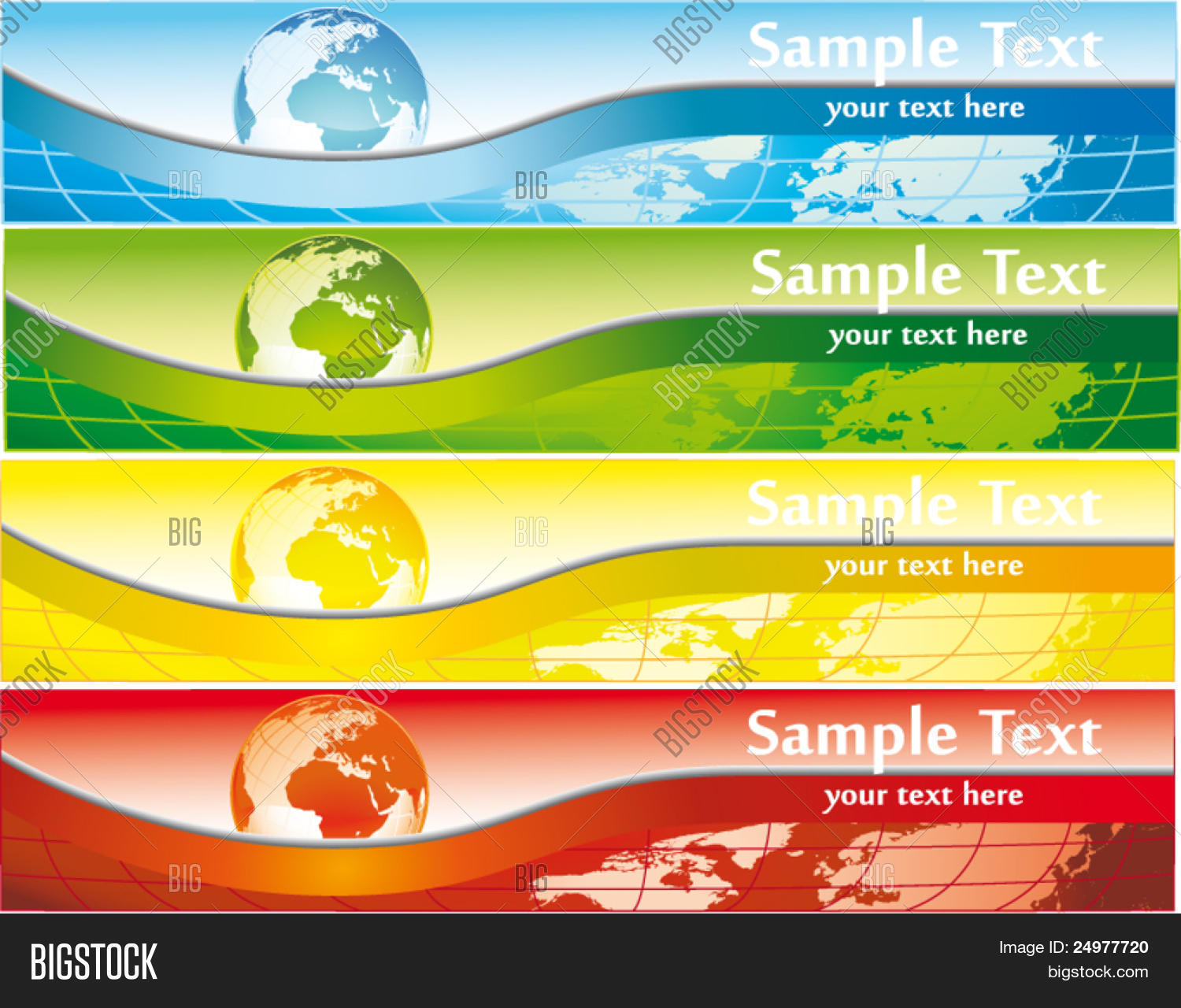 World Banner Set Vector & Photo (Free Trial) | Bigstock