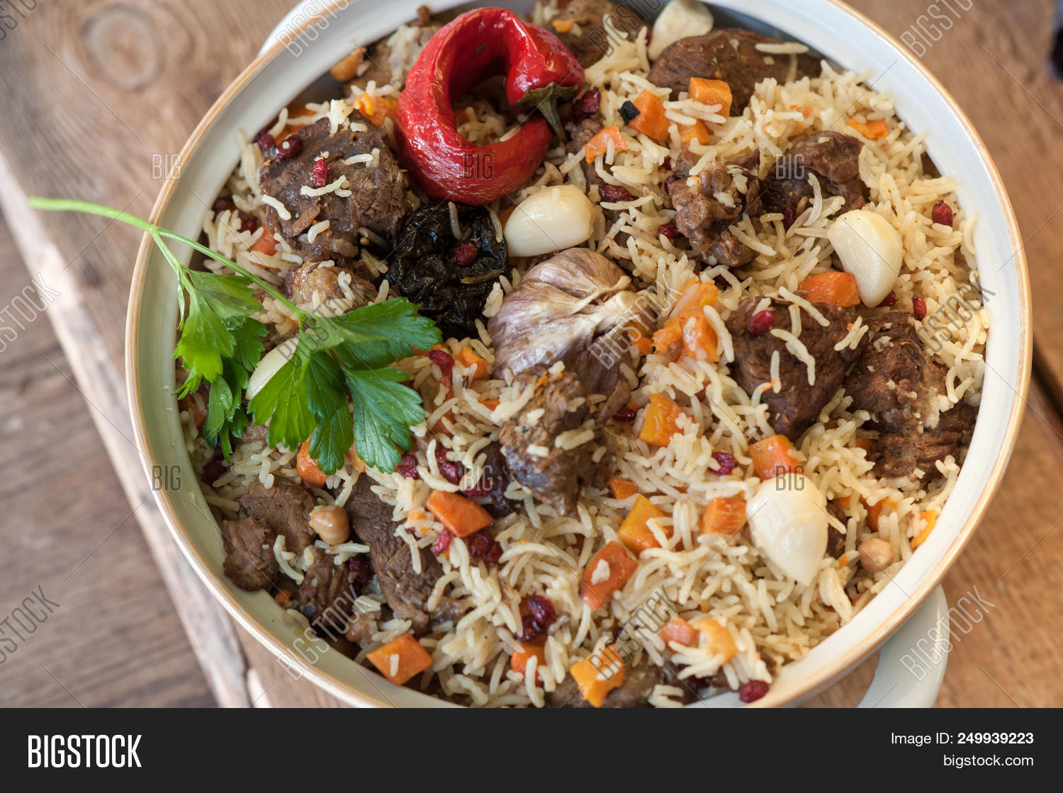 Plate Meat Pilaf Image & Photo (Free Trial) | Bigstock