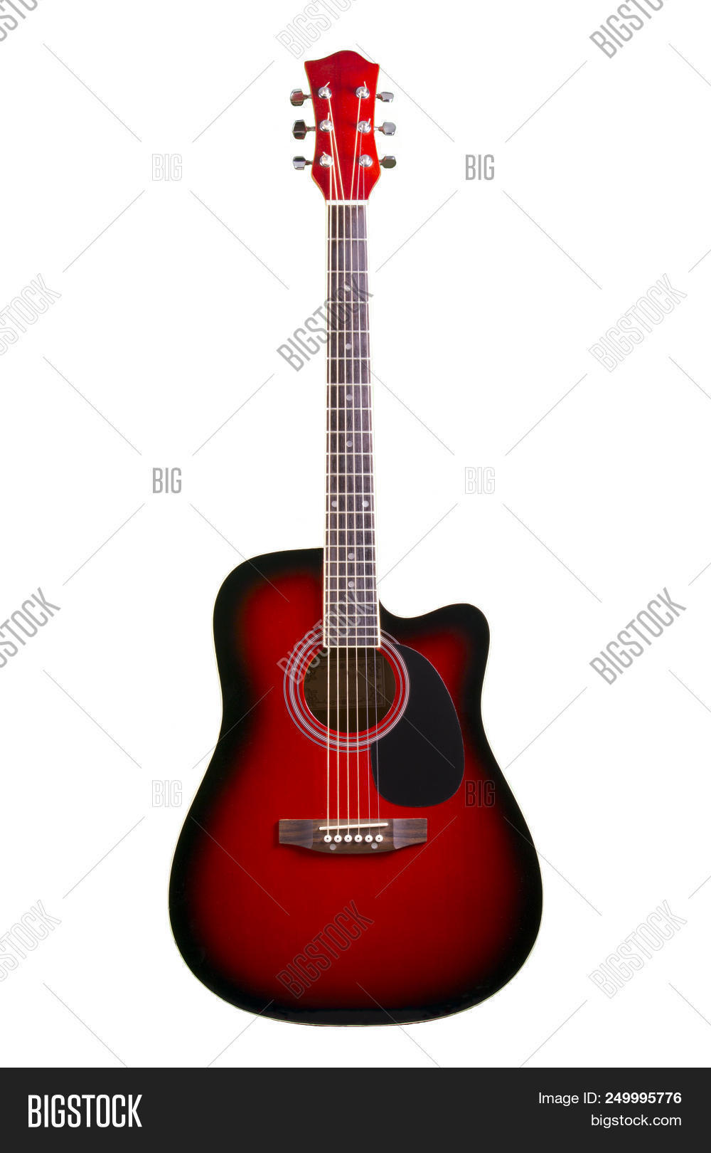Acoustic Guitar Red, Image & Photo (Free Trial) | Bigstock