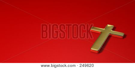 Gold Cross On Red Image & Photo (Free Trial) | Bigstock