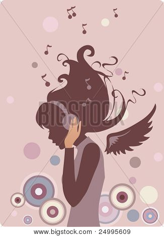 Vector Background Feather Music Notes Images, Illustrations & Vectors ...