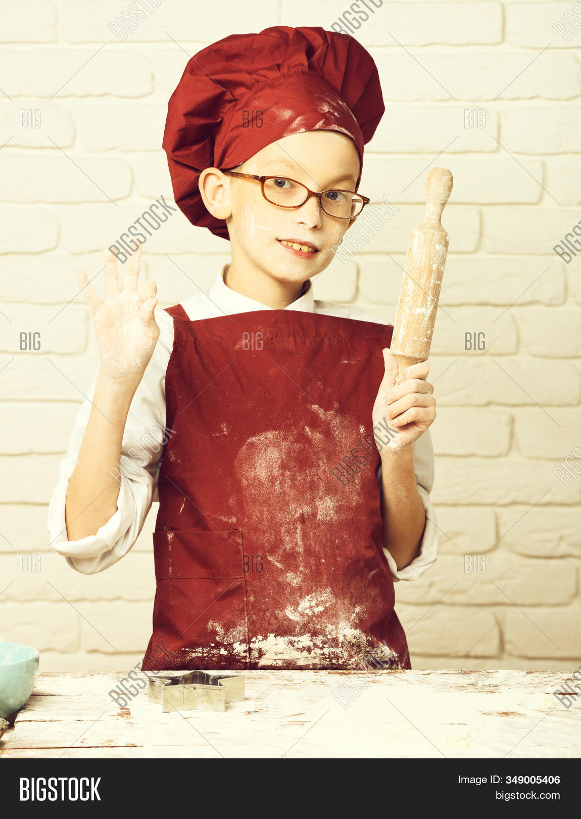 Stained Cute Cook Chef Image & Photo (Free Trial) | Bigstock