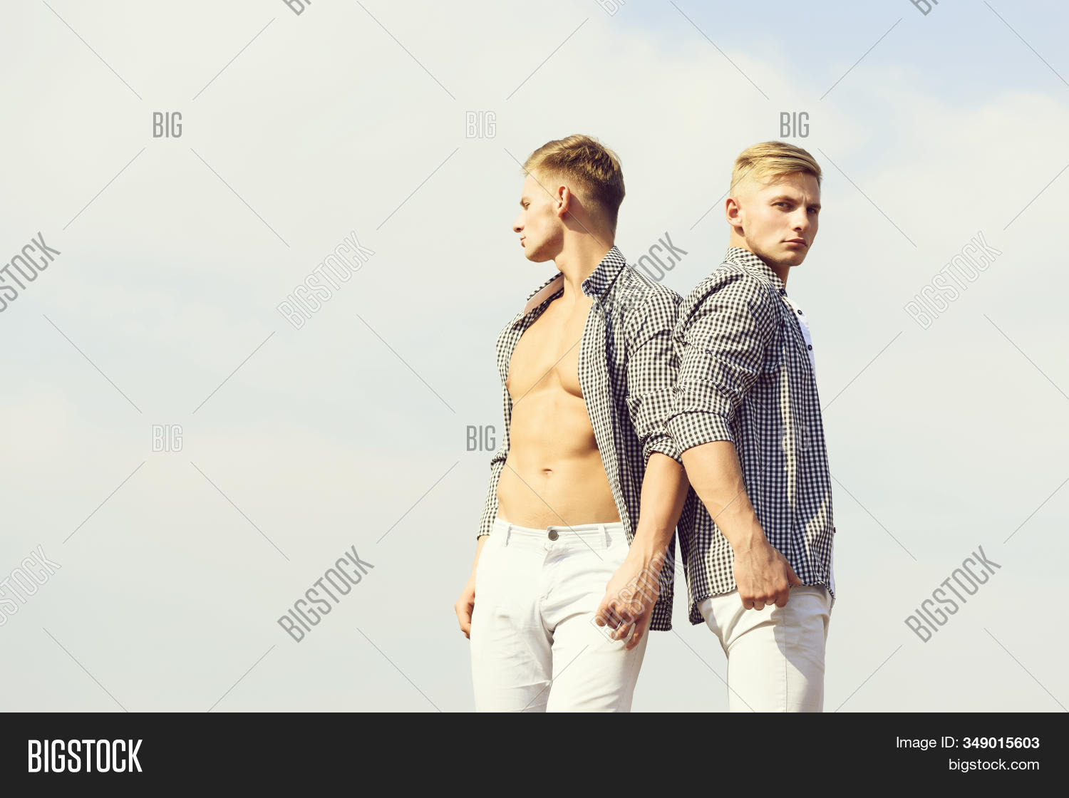 Handsome Twins Posing Image & Photo (Free Trial) | Bigstock