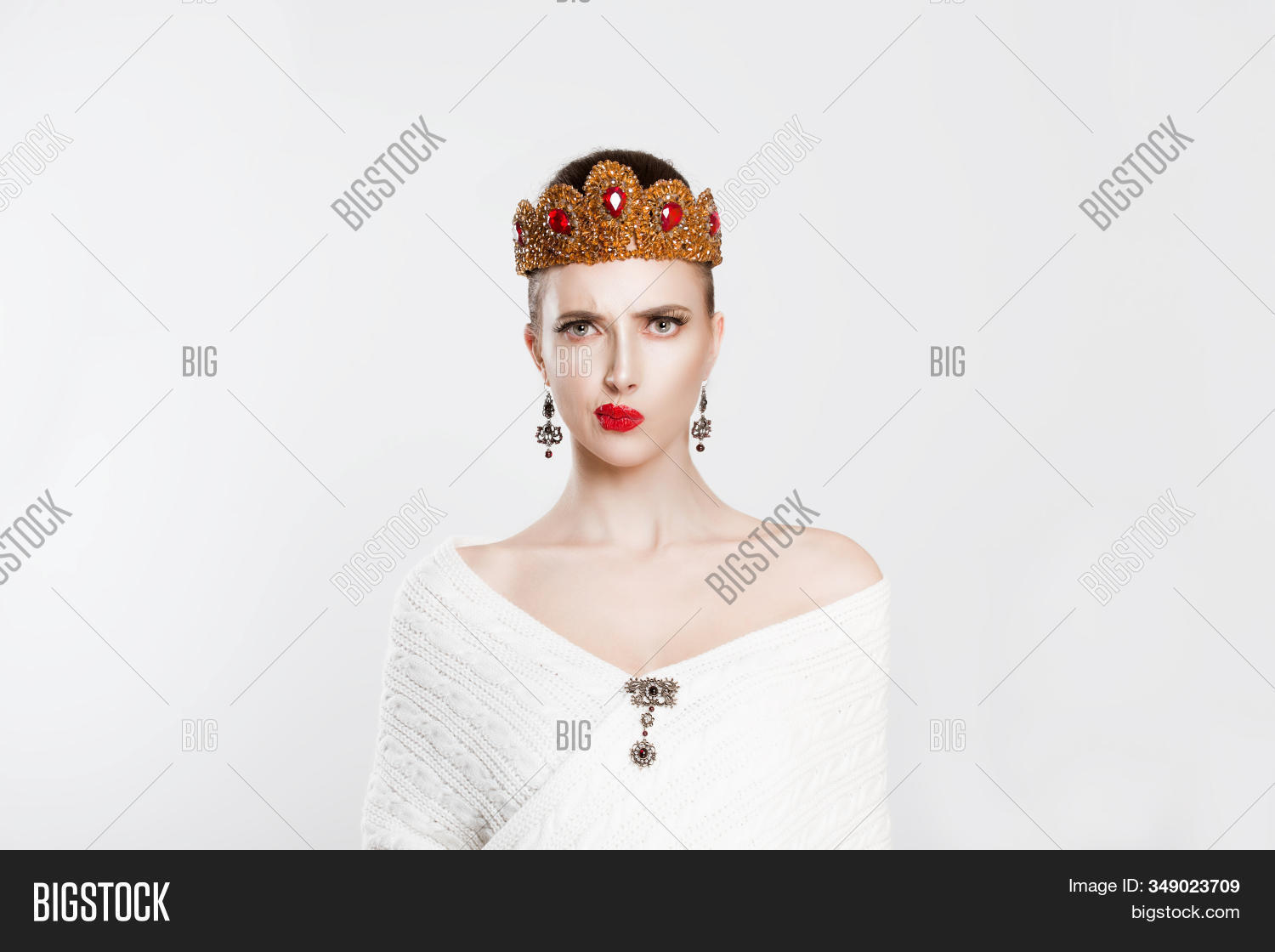 Beauty Queen Crown On White Background