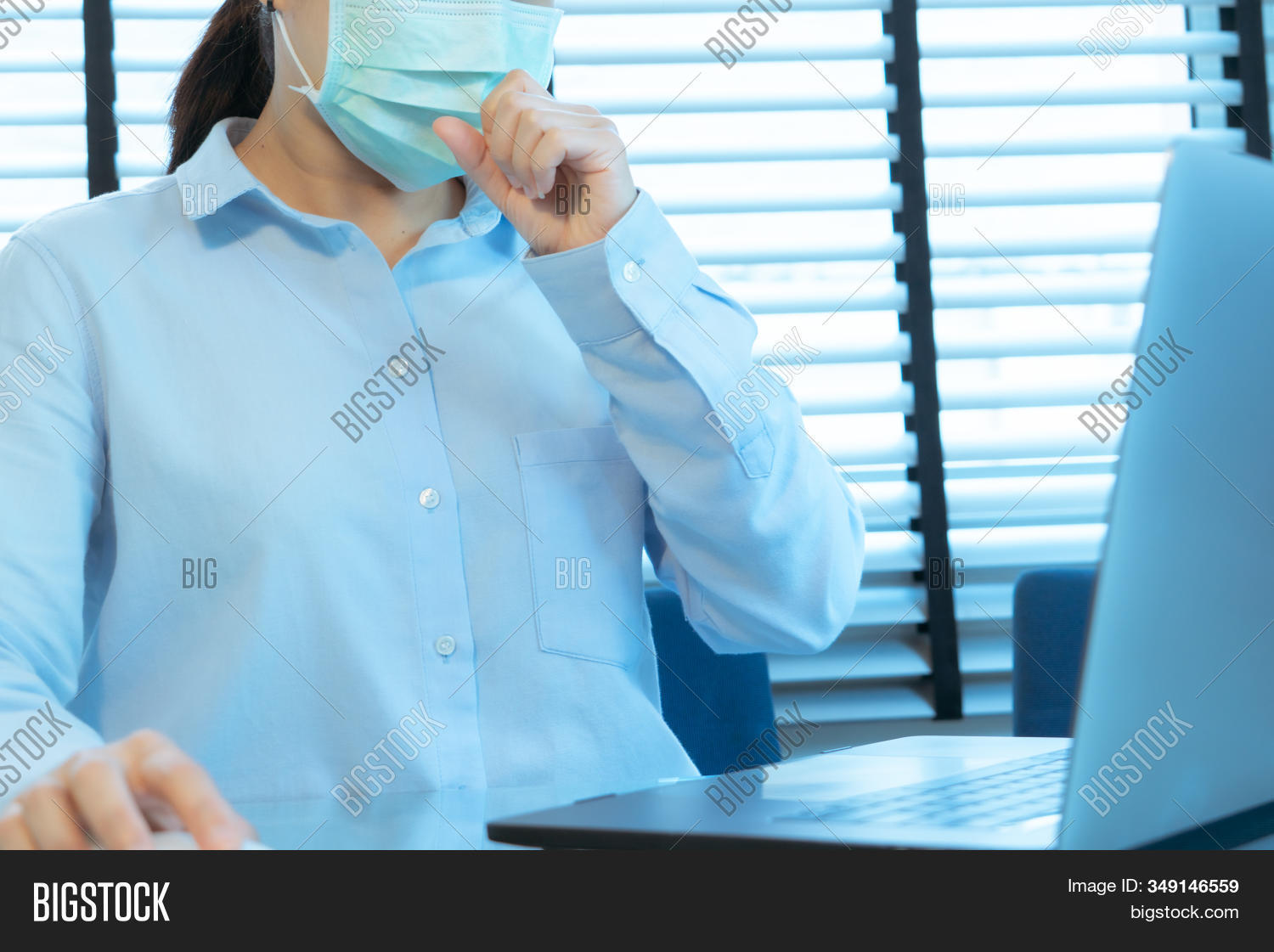 Woman Cough Face Mask Image & Photo (Free Trial) | Bigstock